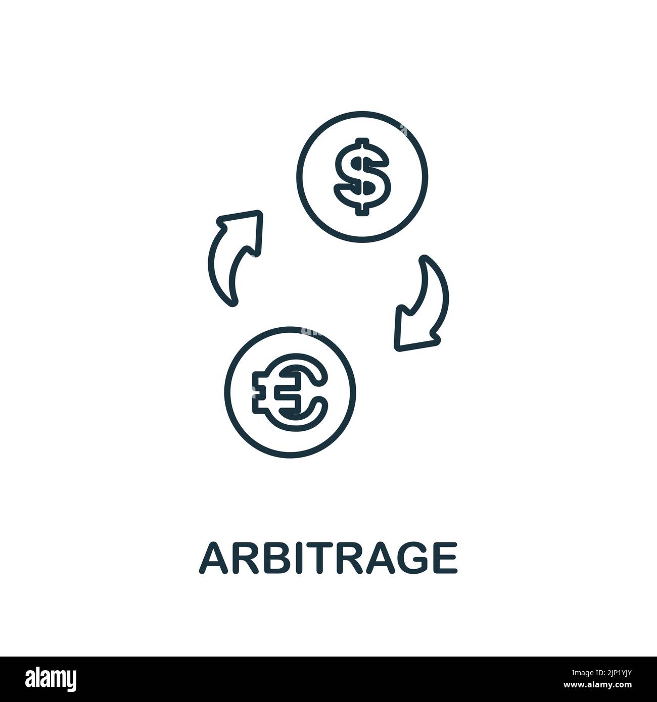 Arbitrage flat icon. Colored element sign from auditors collection ...