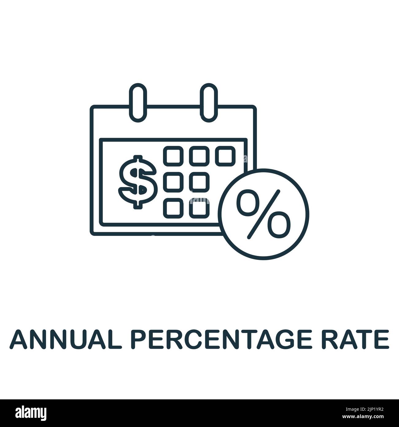 Annual Percentage Rate flat icon. Colored element sign from auditors ...