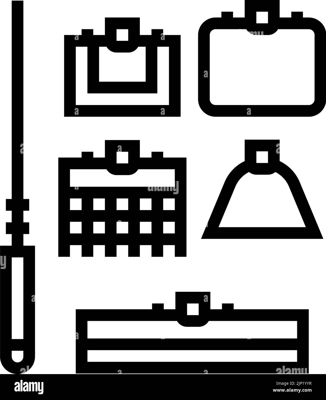 cleaning tools aquarium fish line icon vector illustration Stock Vector ...