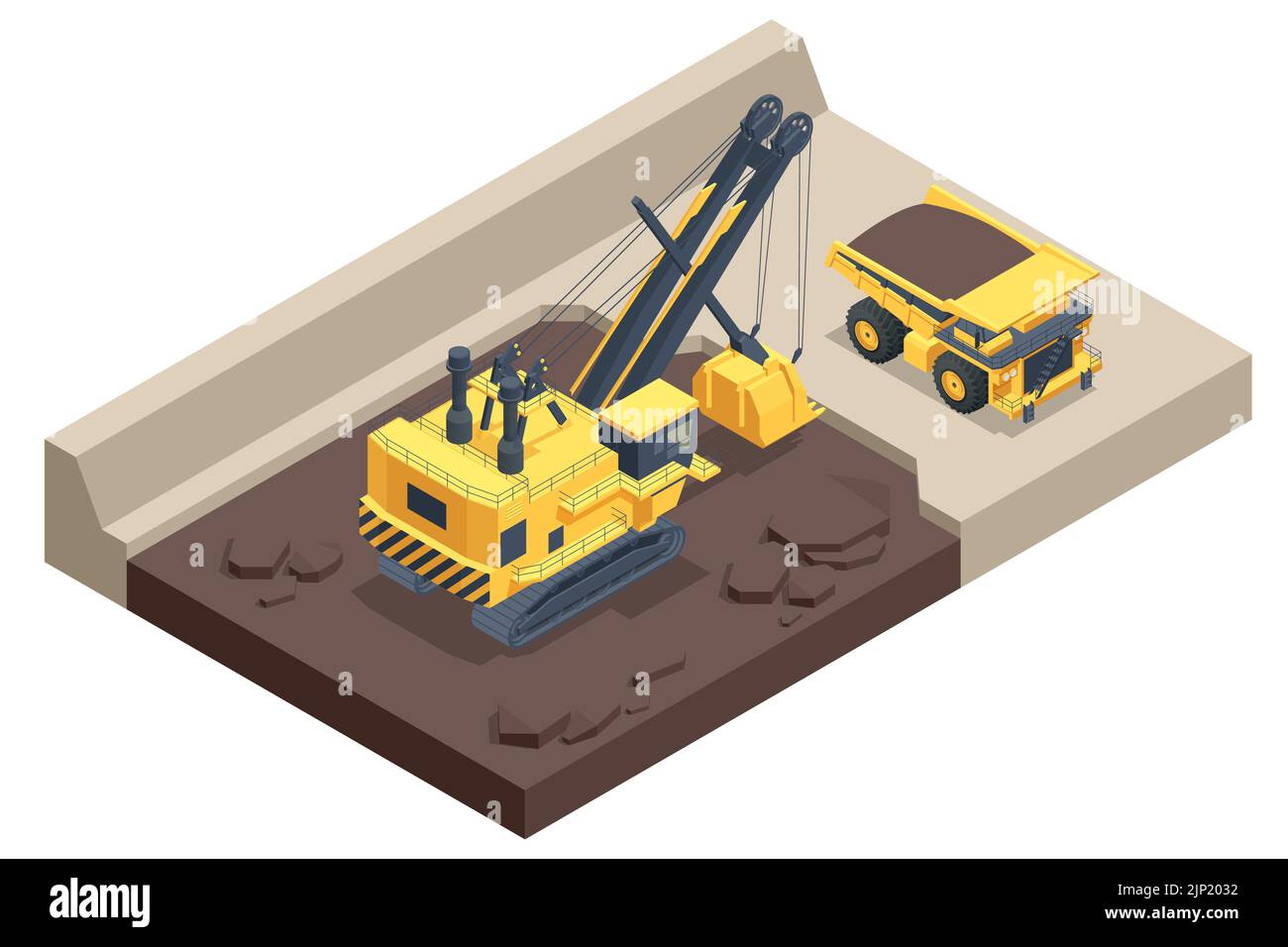 Open pit mine power plant Cut Out Stock Images & Pictures - Alamy