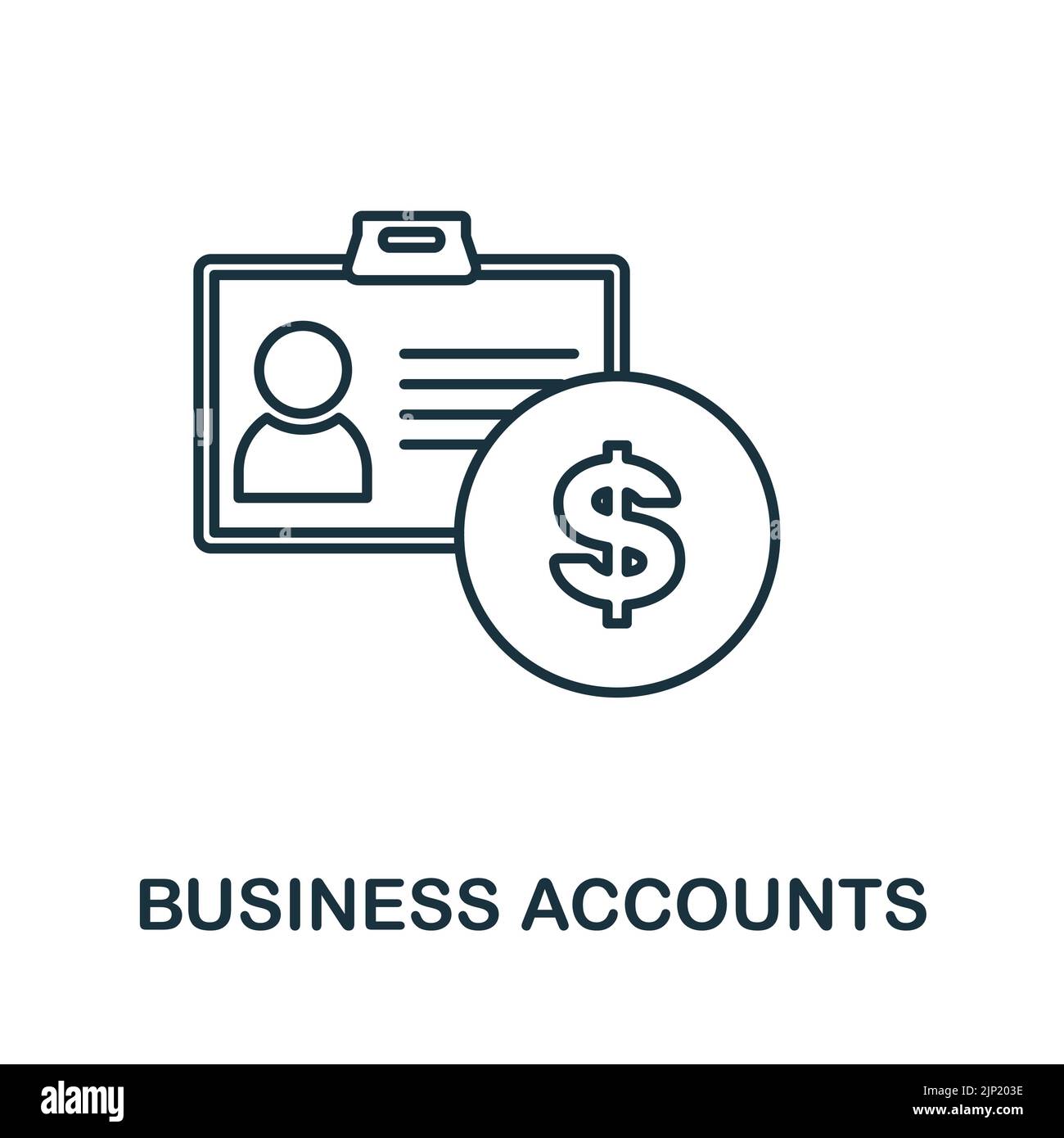 Business Accounts flat icon. Colored element sign from auditors ...