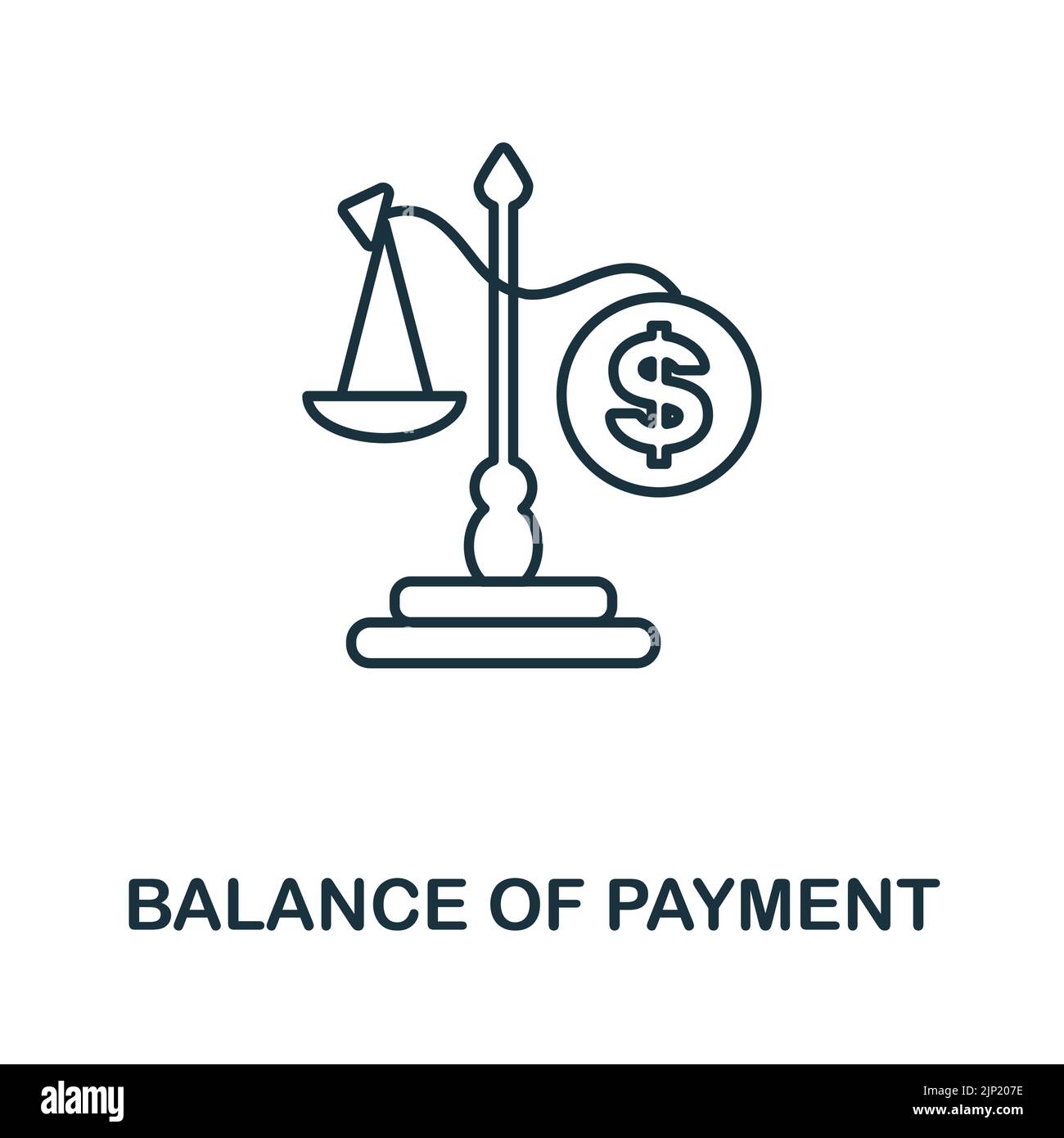 Balance Of Payment flat icon. Colored element sign from auditors ...
