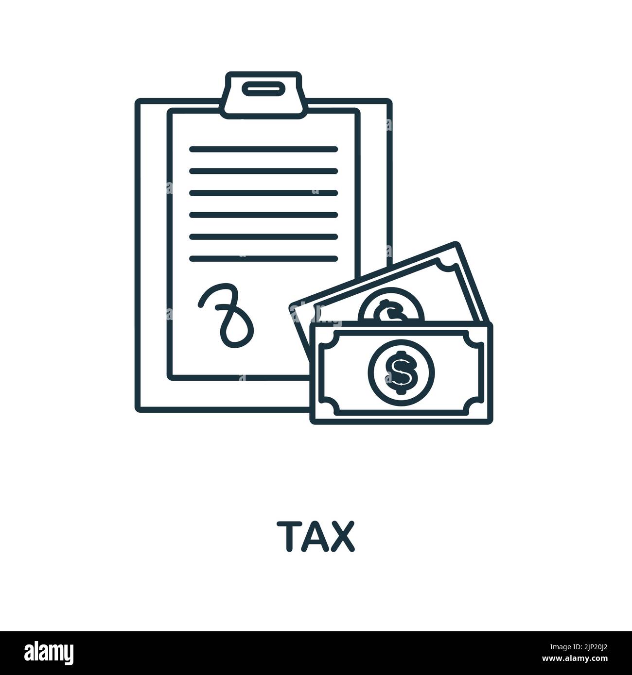 Tax flat icon. Colored element sign from auditors collection. Flat Tax ...