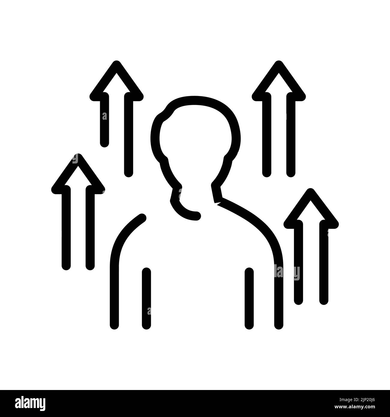 Leader line icon. Self development Stock Vector Image & Art - Alamy