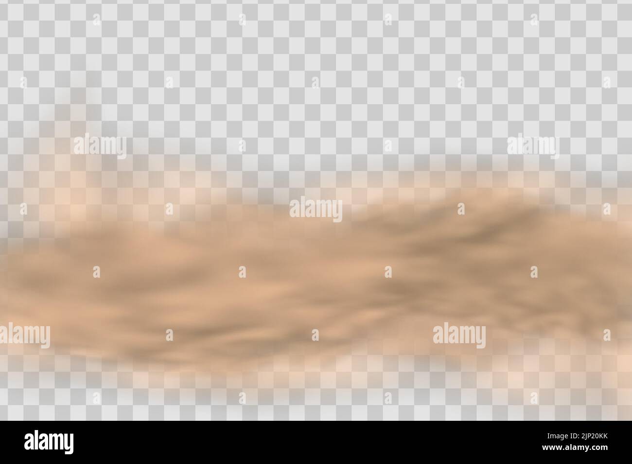 Trace on a dusty road or highway from a car.A cloud of brown dust and ...