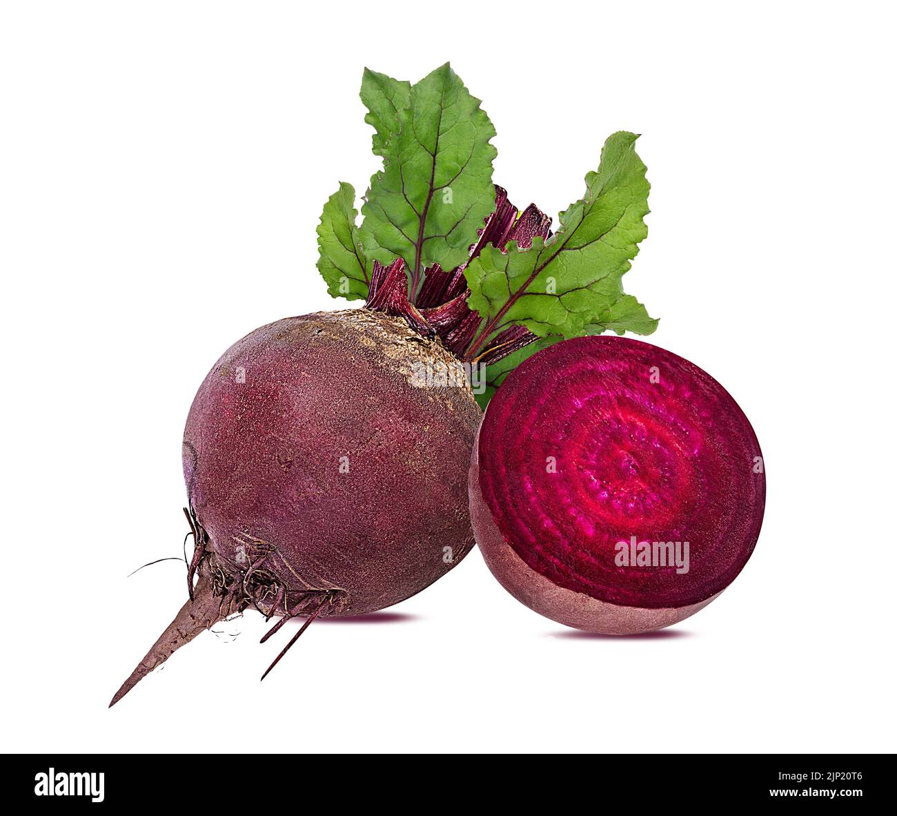 Beetroot with leaves isolated on white background Stock Photo - Alamy