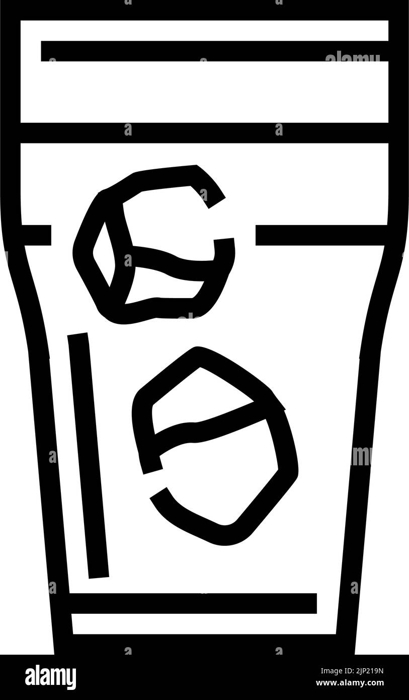 ice beverage drink line icon vector illustration Stock Vector Image ...