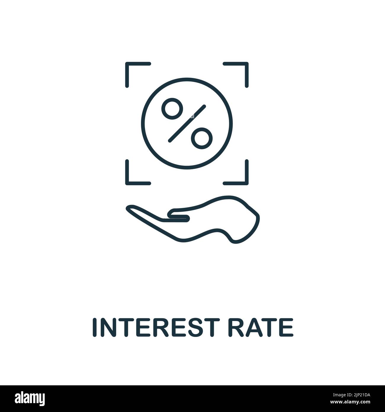Interest Rate line icon. Monochrome simple Interest Rate outline icon ...