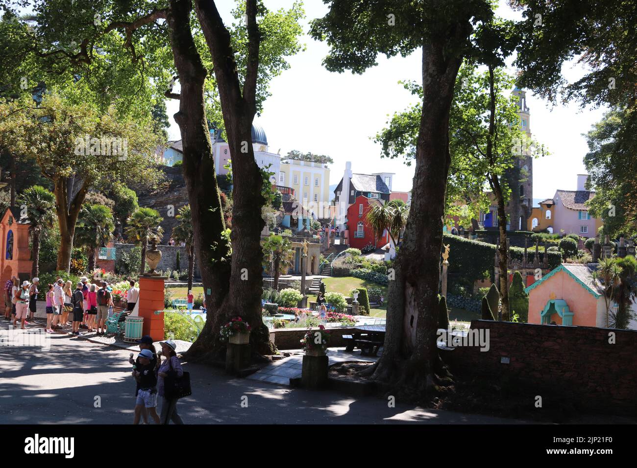 Portmeirion is a tourist style Italian village in Gwynedd North Wales ...