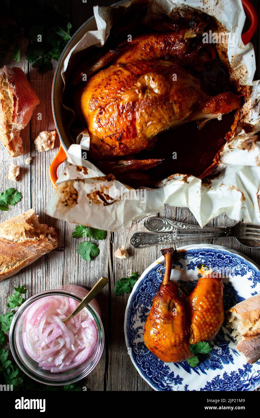 poultry, crispy, chicken, poultries, crispies, chickens Stock Photo - Alamy