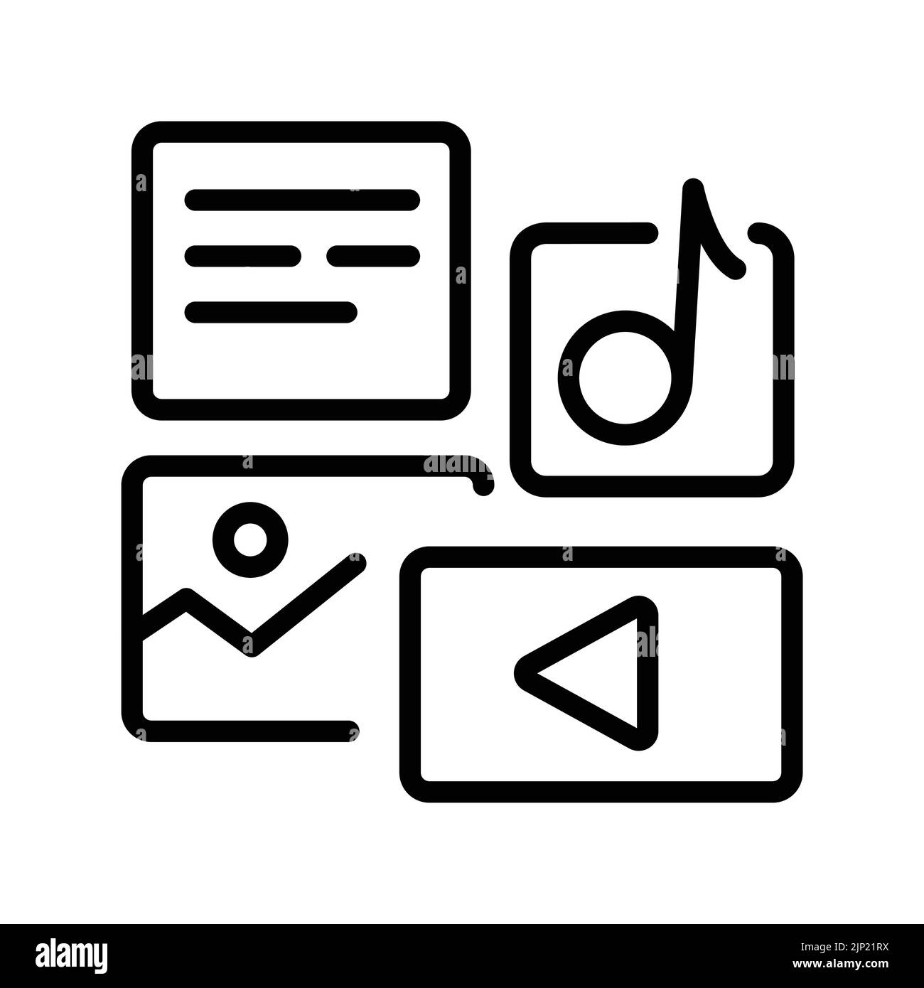 Streaming content line icon. Online promotion Stock Vector Image & Art ...