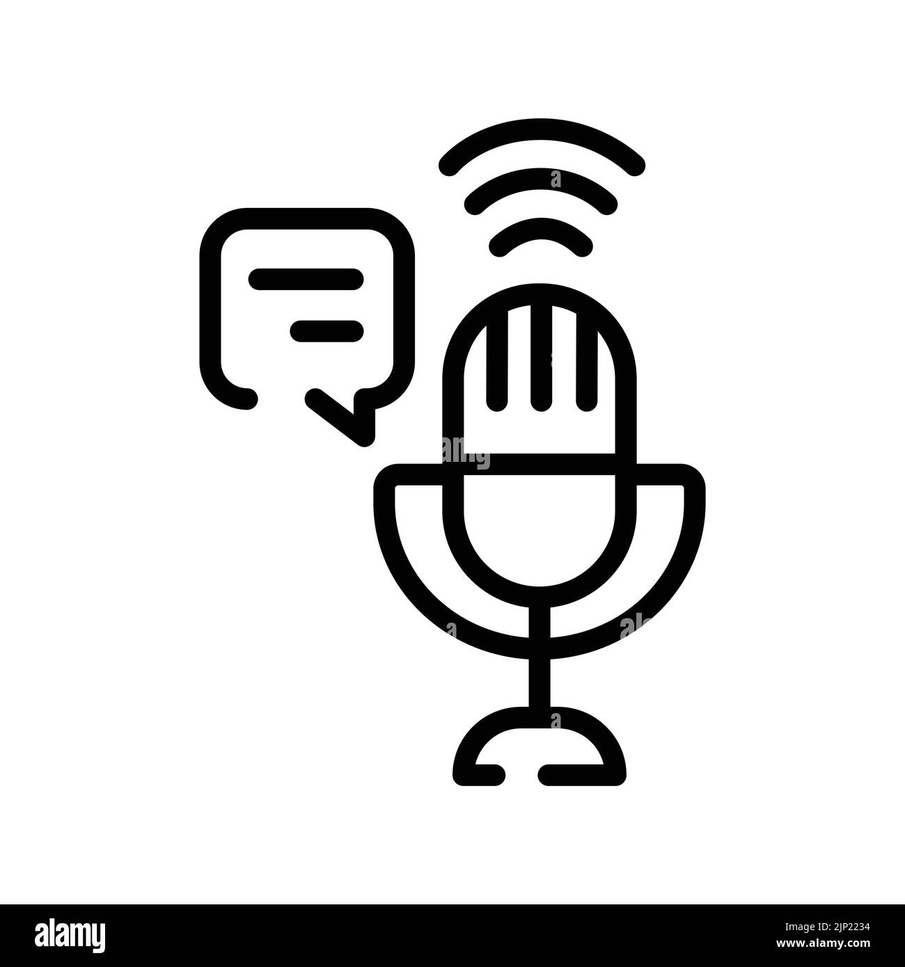 Voice podcast line icon. Online promotion Stock Vector Image & Art - Alamy