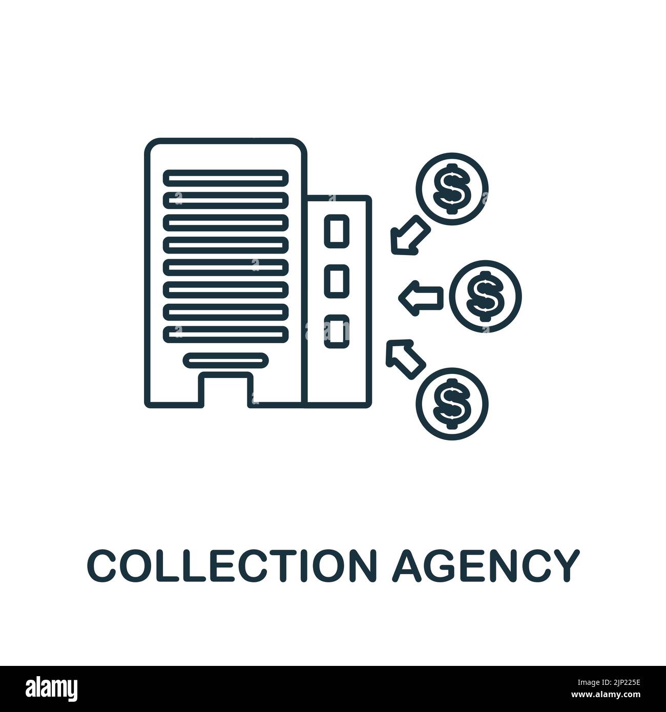 Collection Agency line icon. Monochrome simple Collection Agency ...