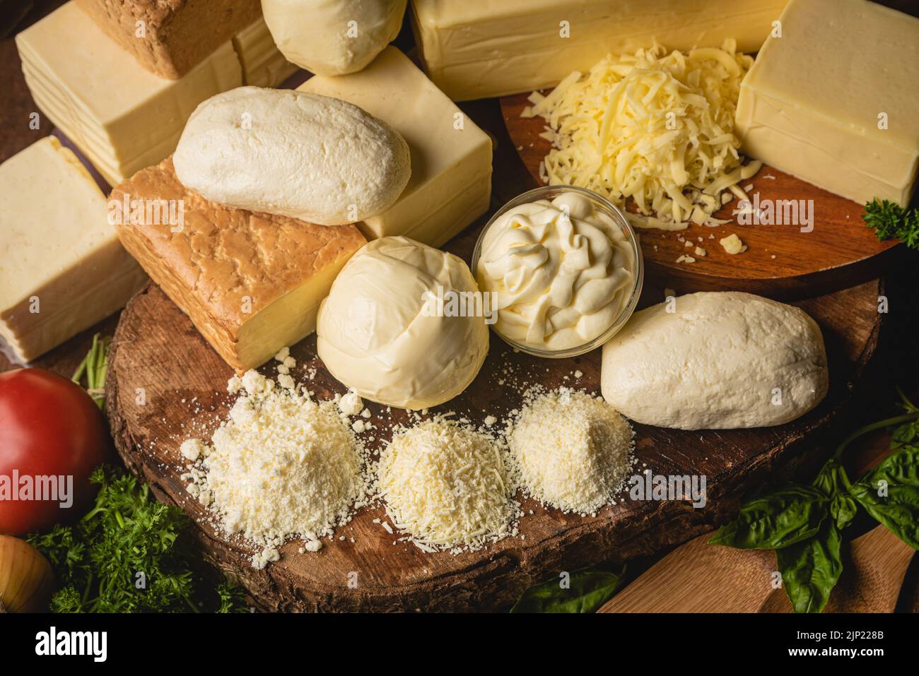 cheese, various, cheese varieties, italian cheese, burrata, geriebener ...