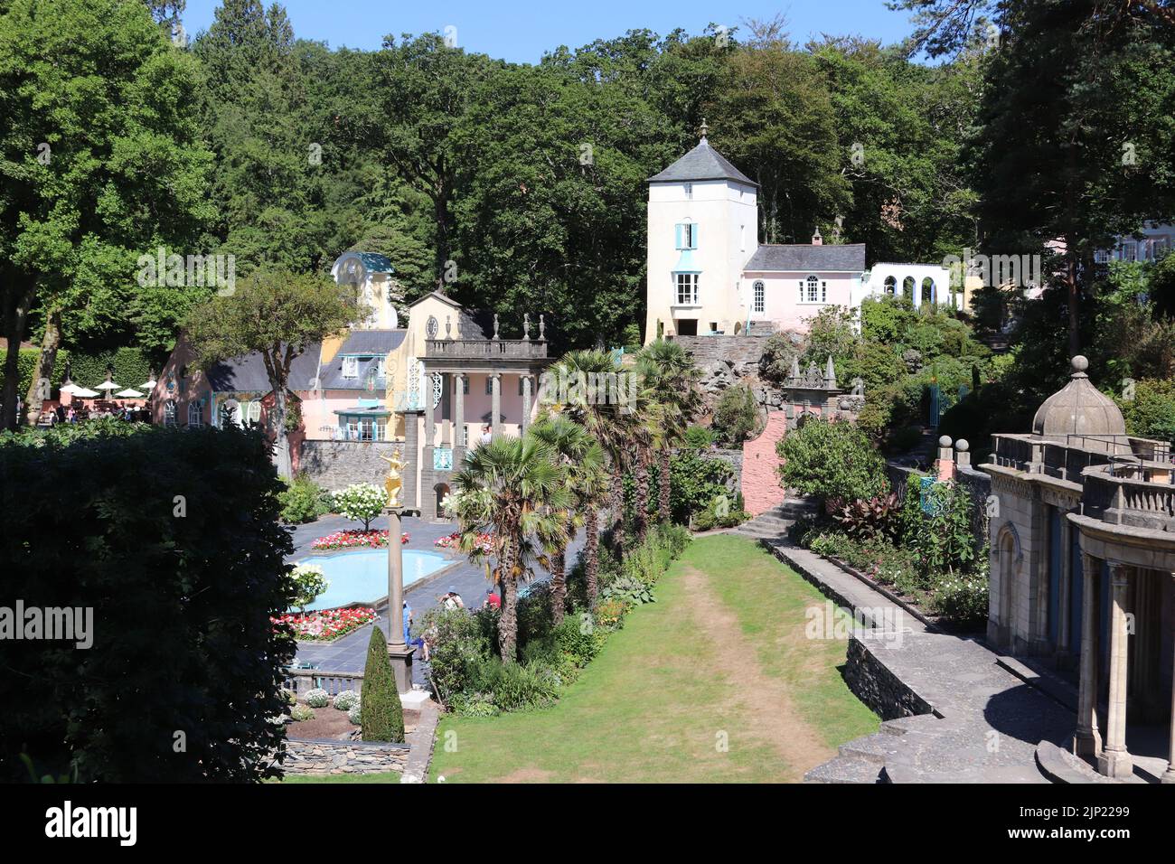 Portmeirion is a tourist style Italian village in Gwynedd North Wales ...