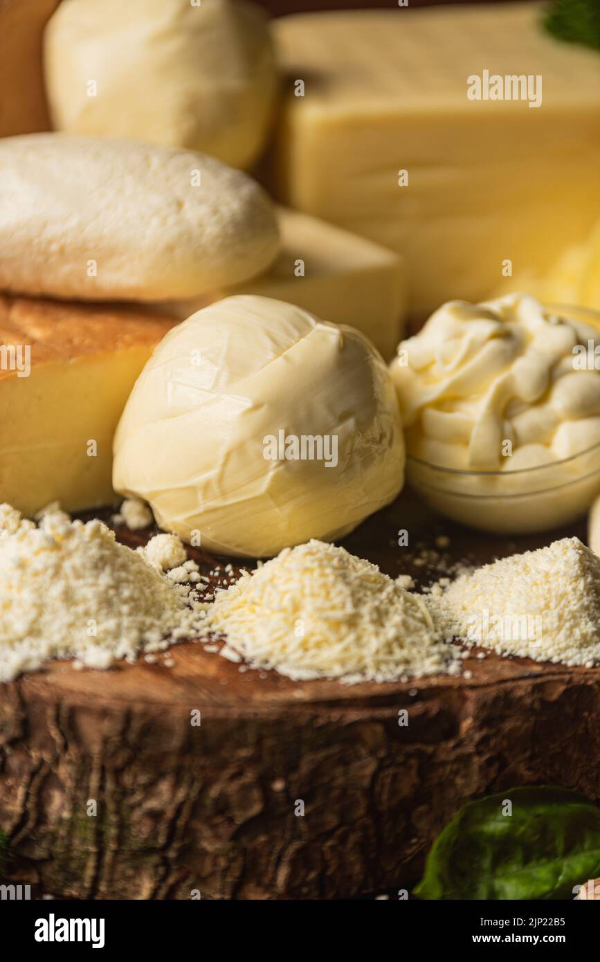 cheese, various, cheese varieties, italian cheese, burrata, geriebener ...