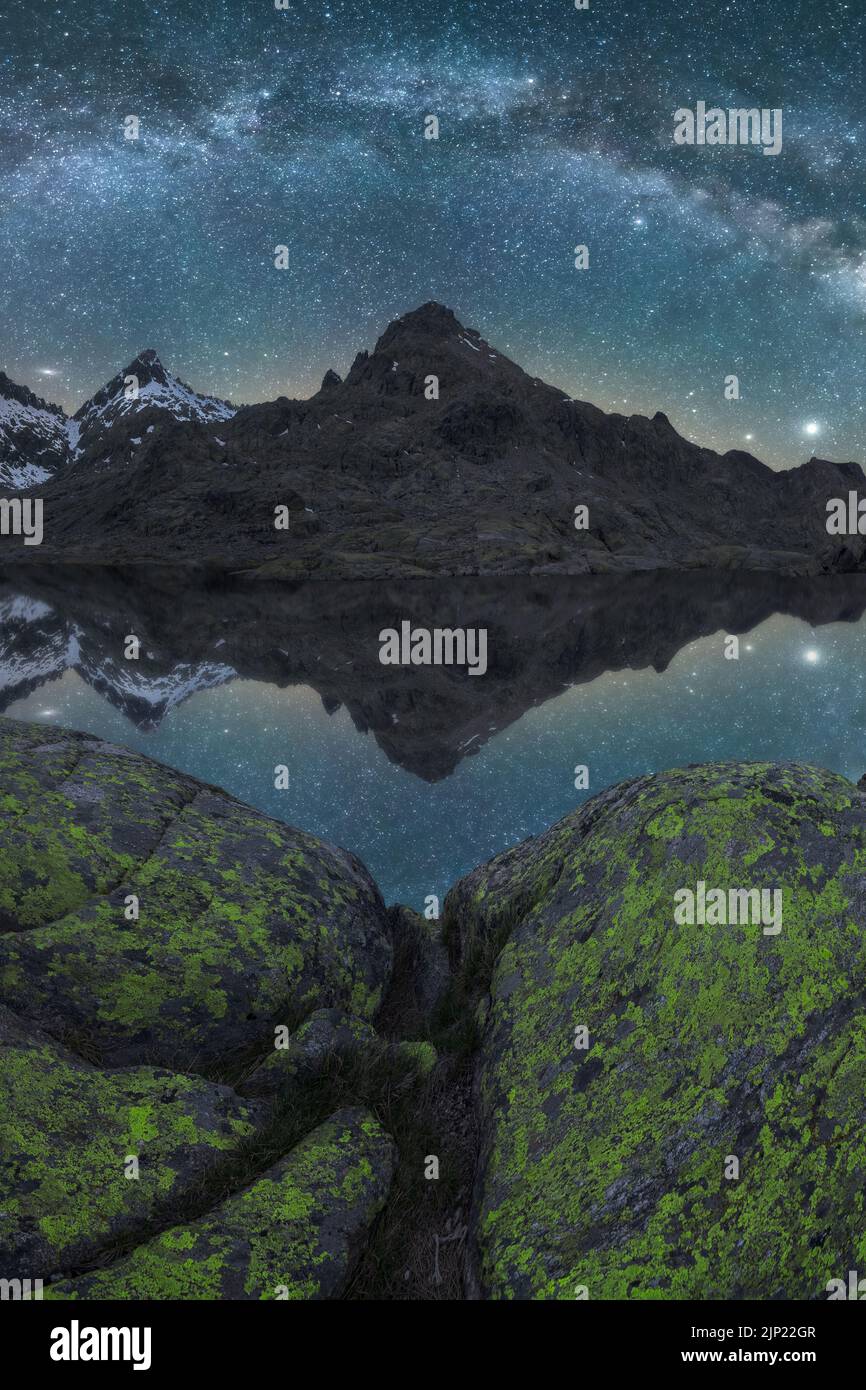 rocks, milky way, universe, spektakulär, milky ways, universes Stock ...