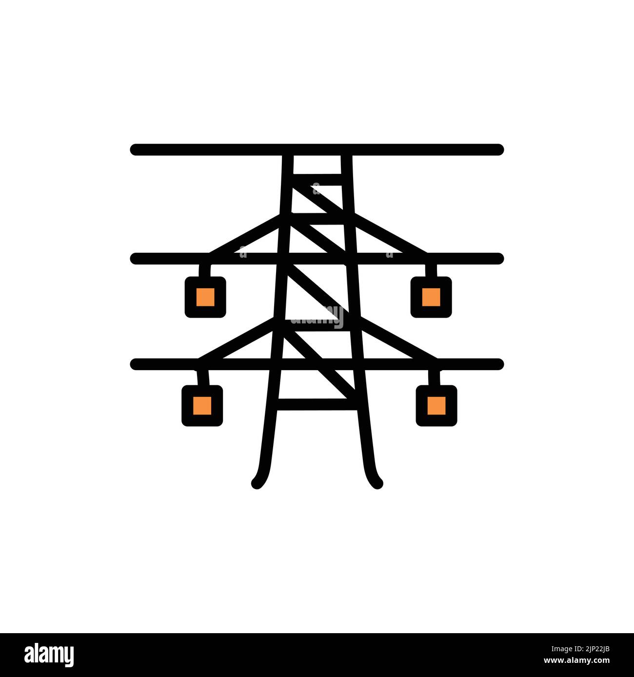 Power supply lines Cut Out Stock Images & Pictures - Alamy