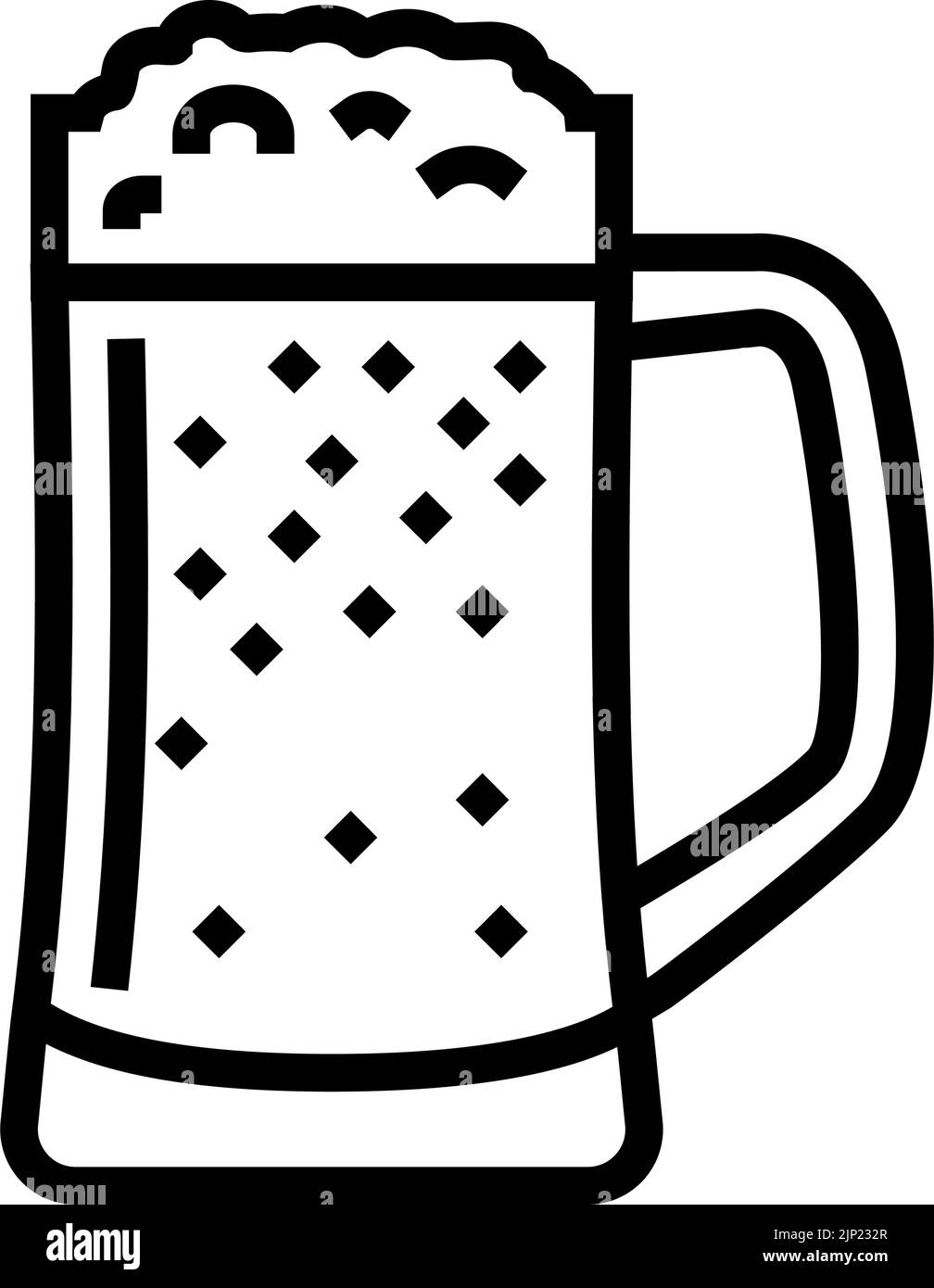 beer beverage drink line icon vector illustration Stock Vector Image ...