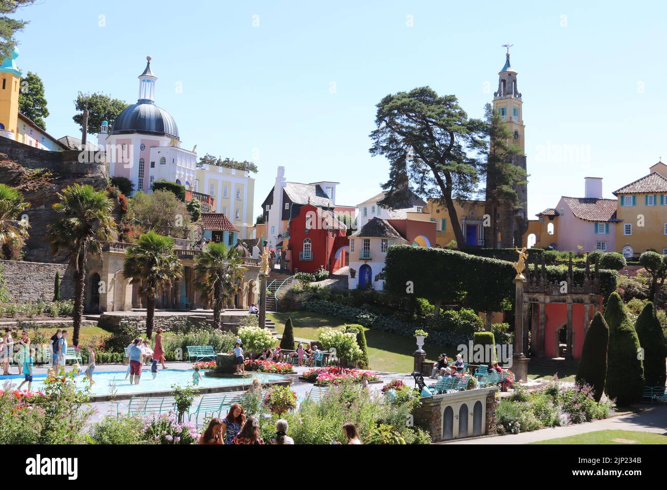 Portmeirion is a tourist style Italian village in Gwynedd North Wales ...