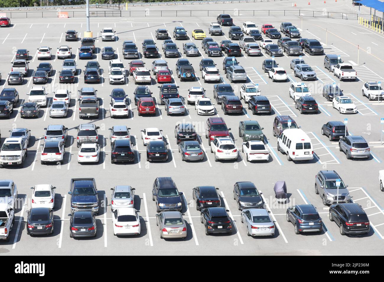 Cars on a parking lot Stock Photo - Alamy