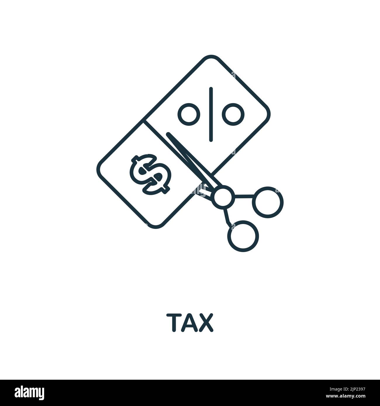 Tax line icon. Monochrome simple Tax outline icon for templates, web ...