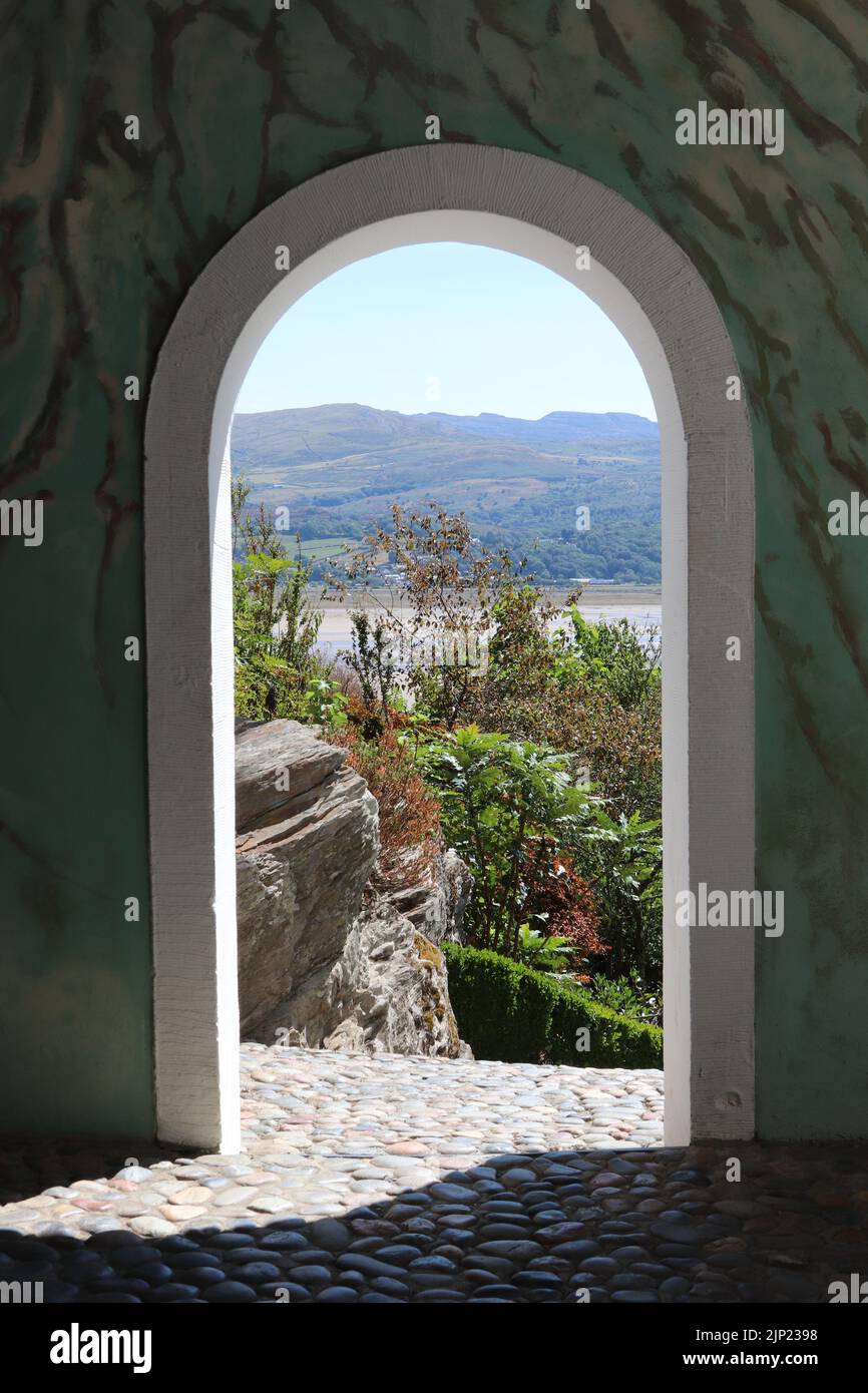Portmeirion is a tourist style Italian village in Gwynedd North Wales ...