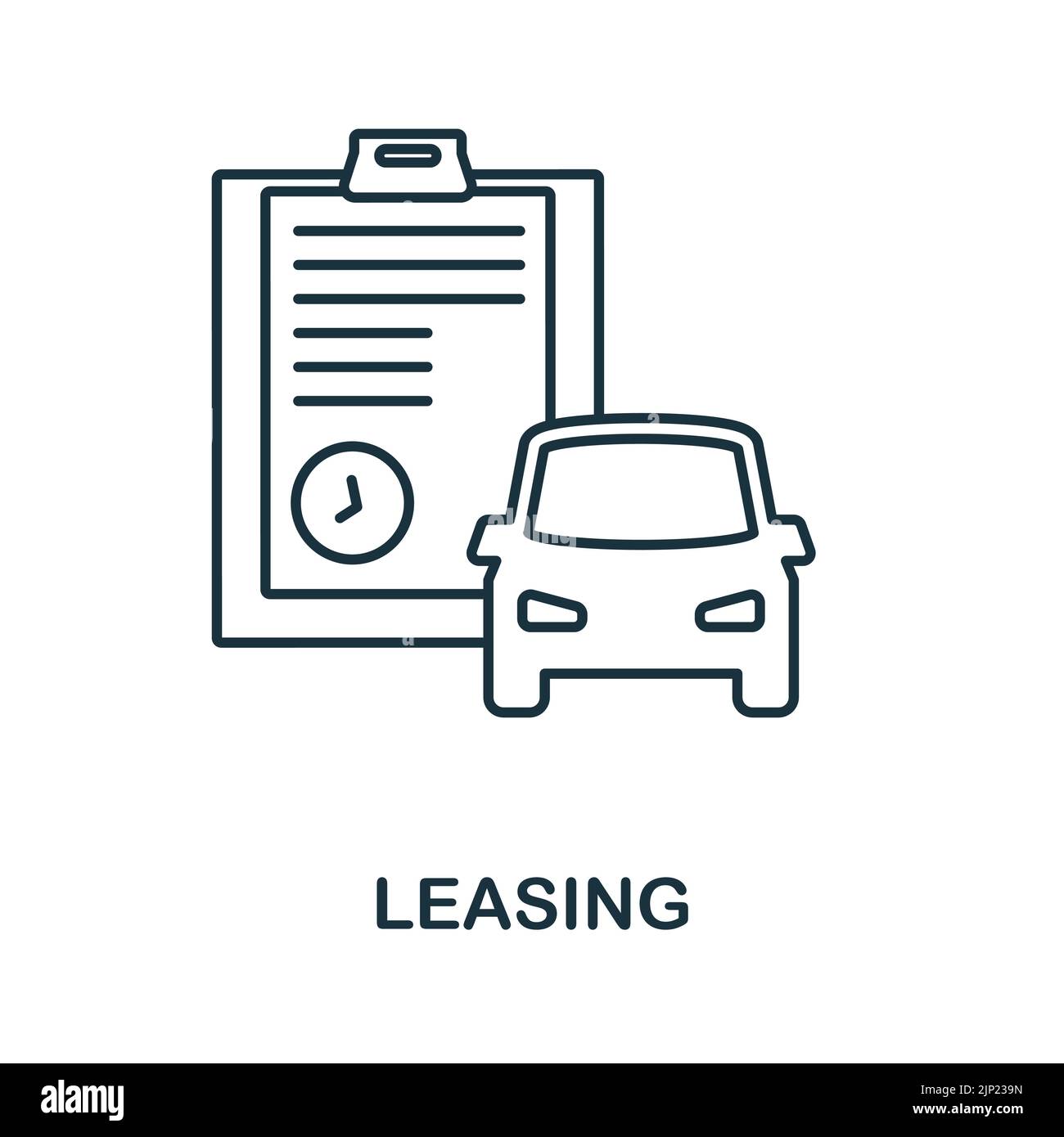 Leasing line icon. Monochrome simple Leasing outline icon for templates ...