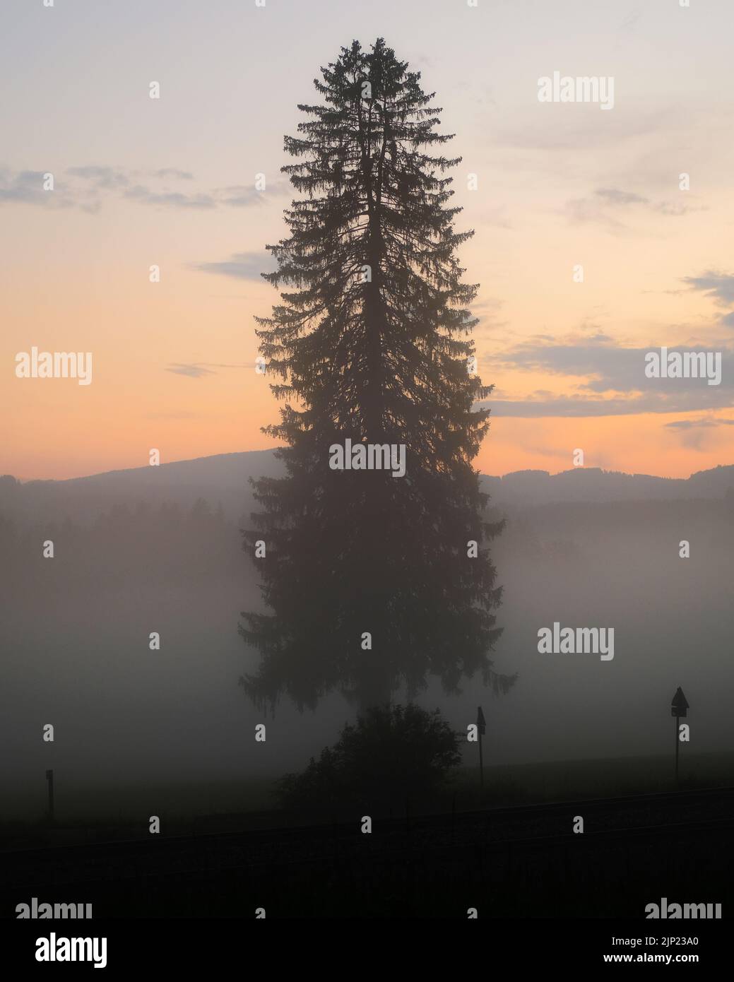 Evening sky clouds fog hi-res stock photography and images - Alamy