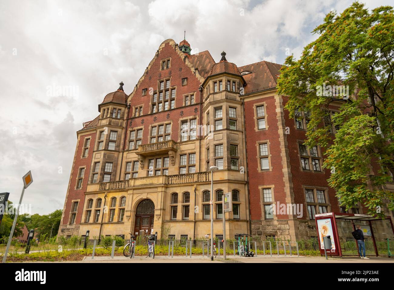Muenster, Germany, July 9, 2022 Historic university building in the ...