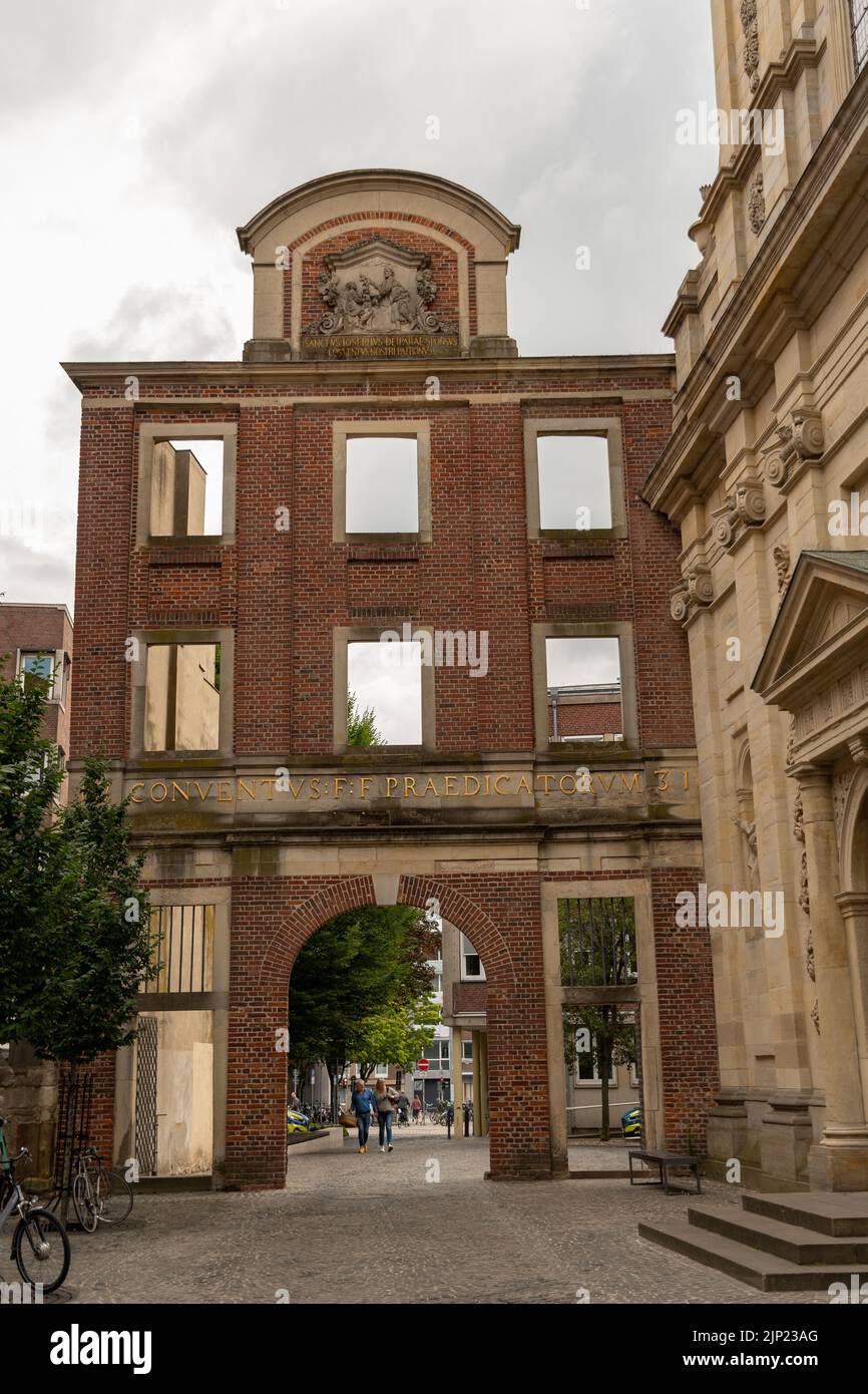 Muenster, Germany, July 9, 2022 Historical buildings and architecture ...