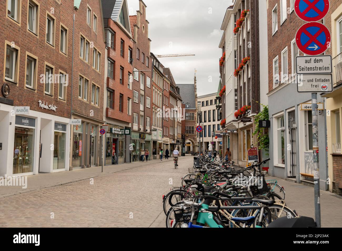 Muenster, Germany, July 9, 2022 Historical buildings and architecture ...