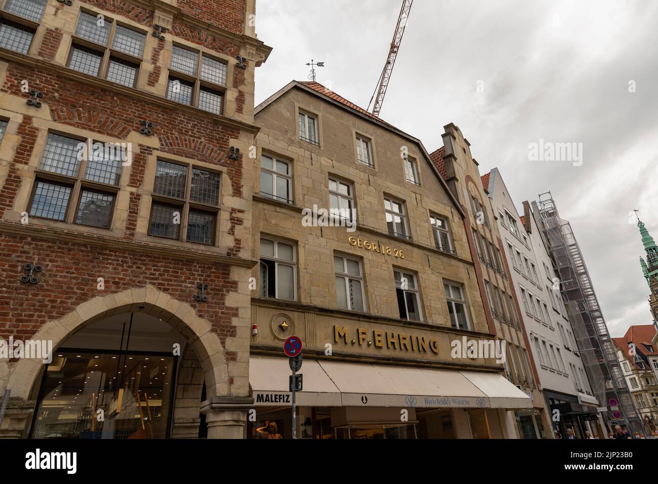 Muenster, Germany, July 9, 2022 Historical buildings and architecture ...