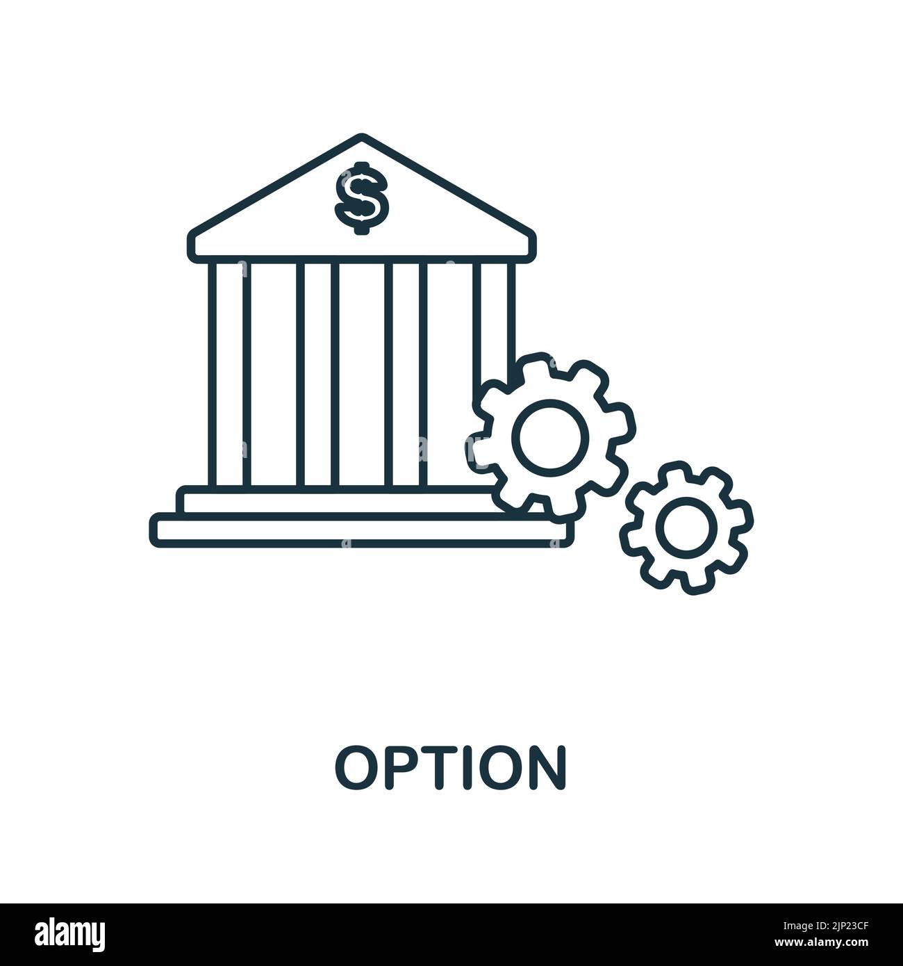 Option line icon. Monochrome simple Option outline icon for templates ...