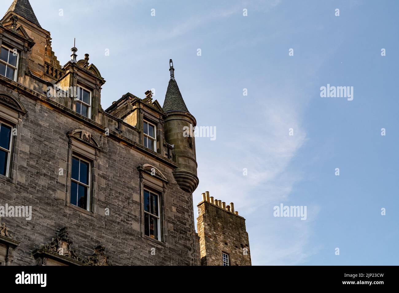 Historical facade in the city center of Edinburgh, Scotland in Great ...