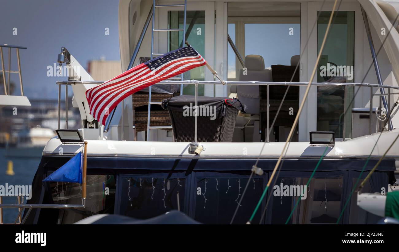 American flag sailing hi-res stock photography and images - Alamy