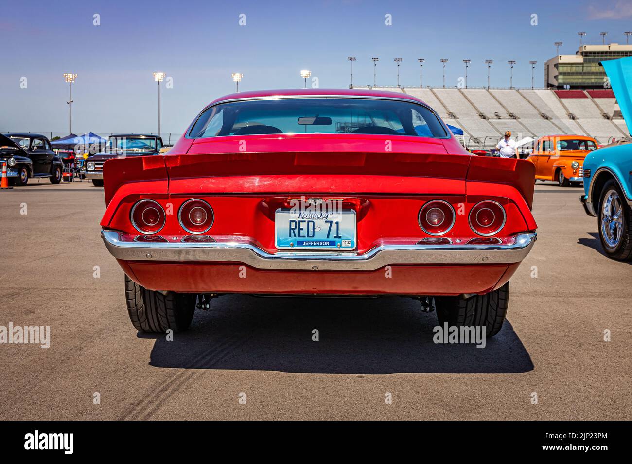 Lebanon, TN - May 13, 2022: Low perspective rear view of a 1971 ...