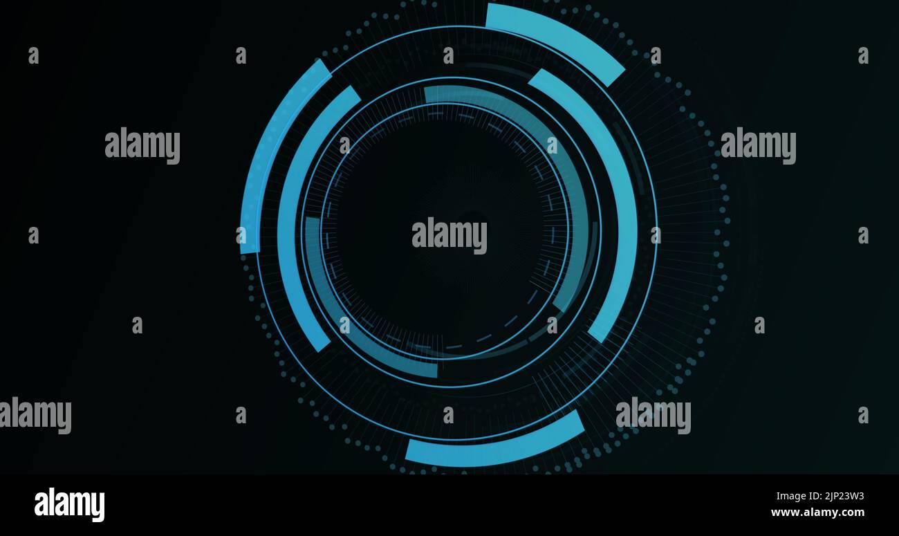 Image of firewall in processing circle on black background Stock Photo ...
