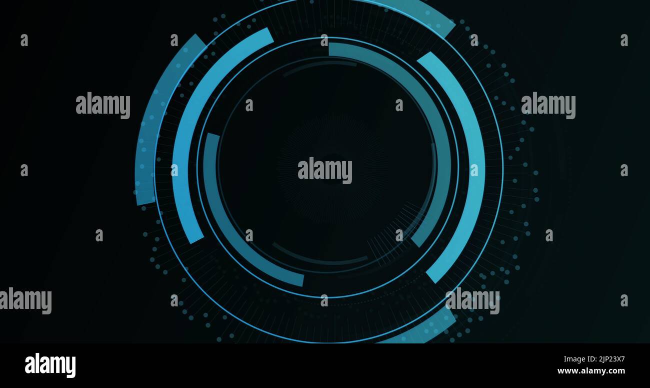 Image of firewall in processing circle on black background Stock Photo ...