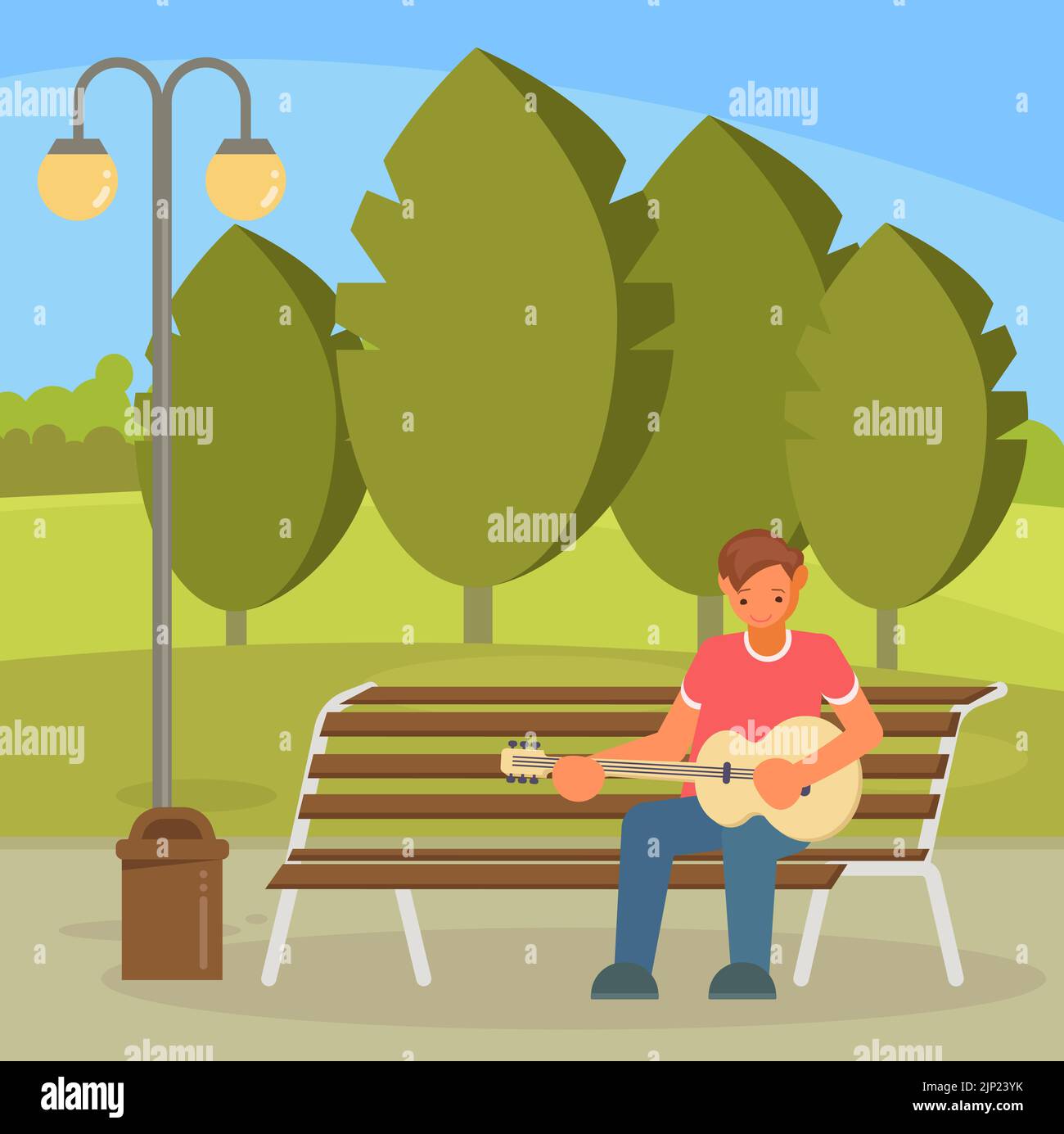 Musical notes bench Stock Vector Images - Alamy