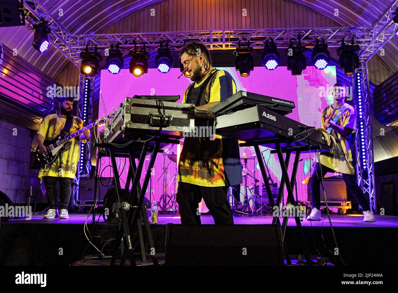 DNIPRO, UKRAINE - AUGUST 13, 2022 - Artem Tkachenko (DJ ProBass) of the ...