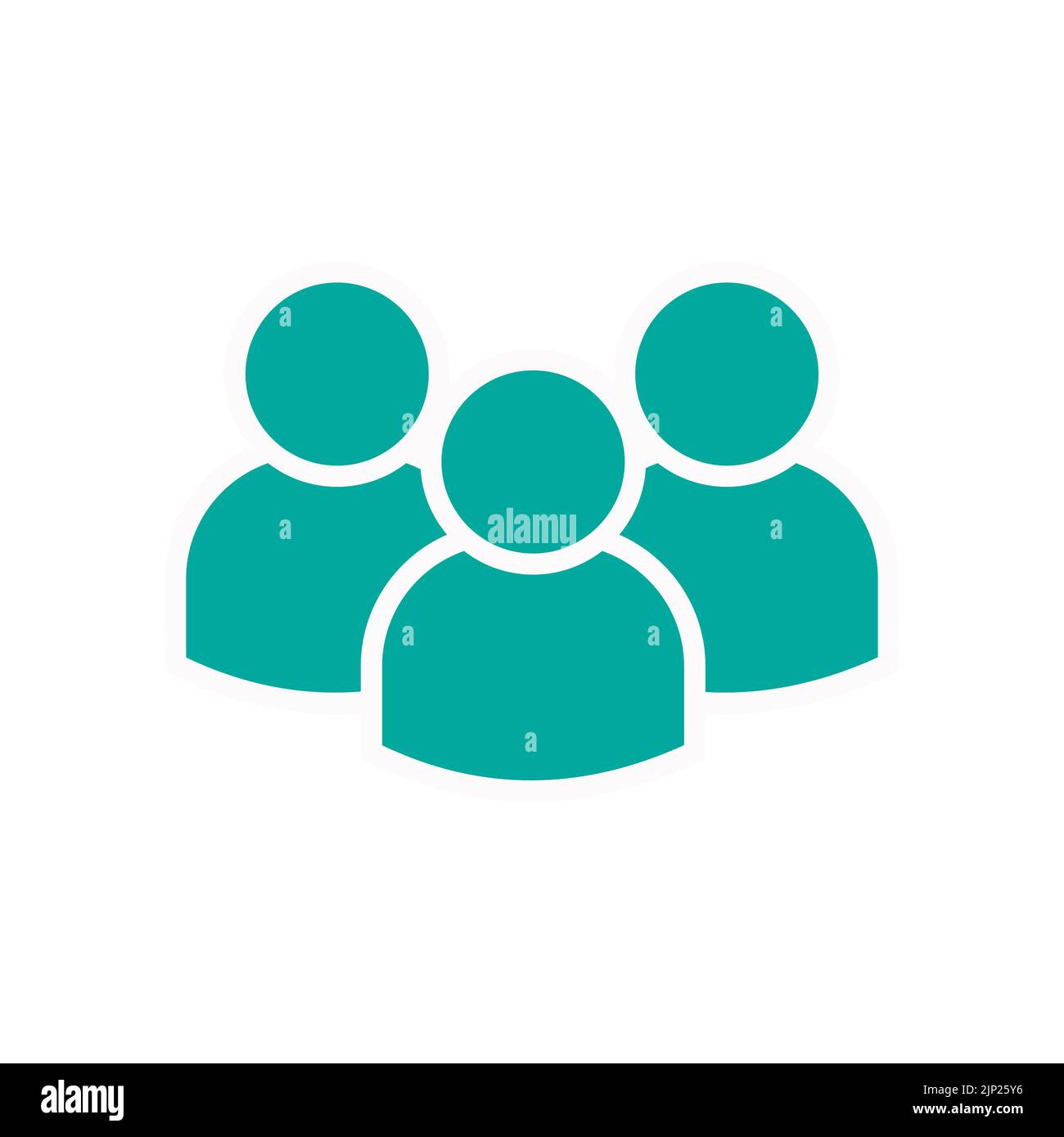 Turquoise group icon illustration on white background Stock Vector ...
