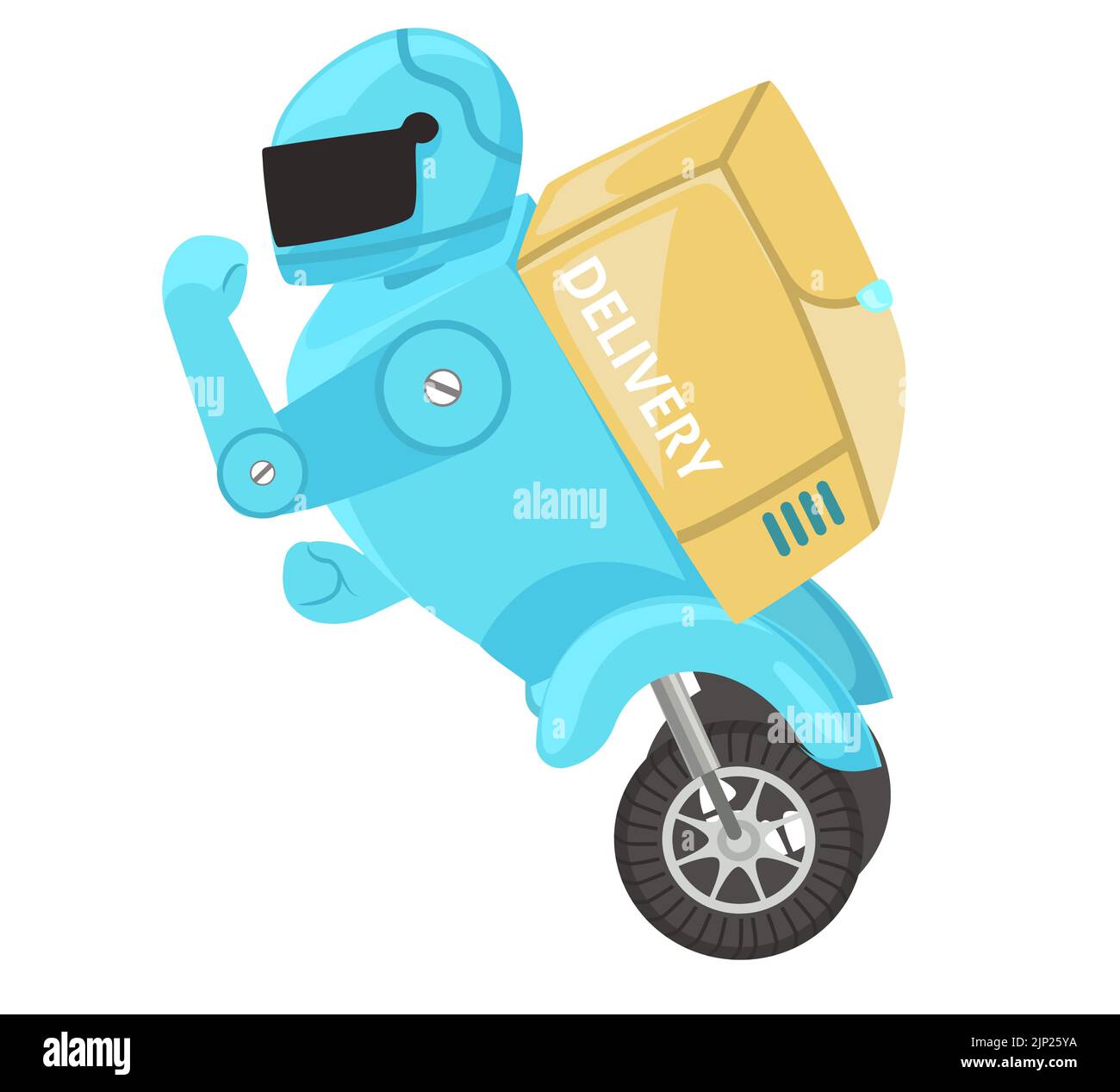 Smart robot assistant for delivery service vector Stock Vector Image ...