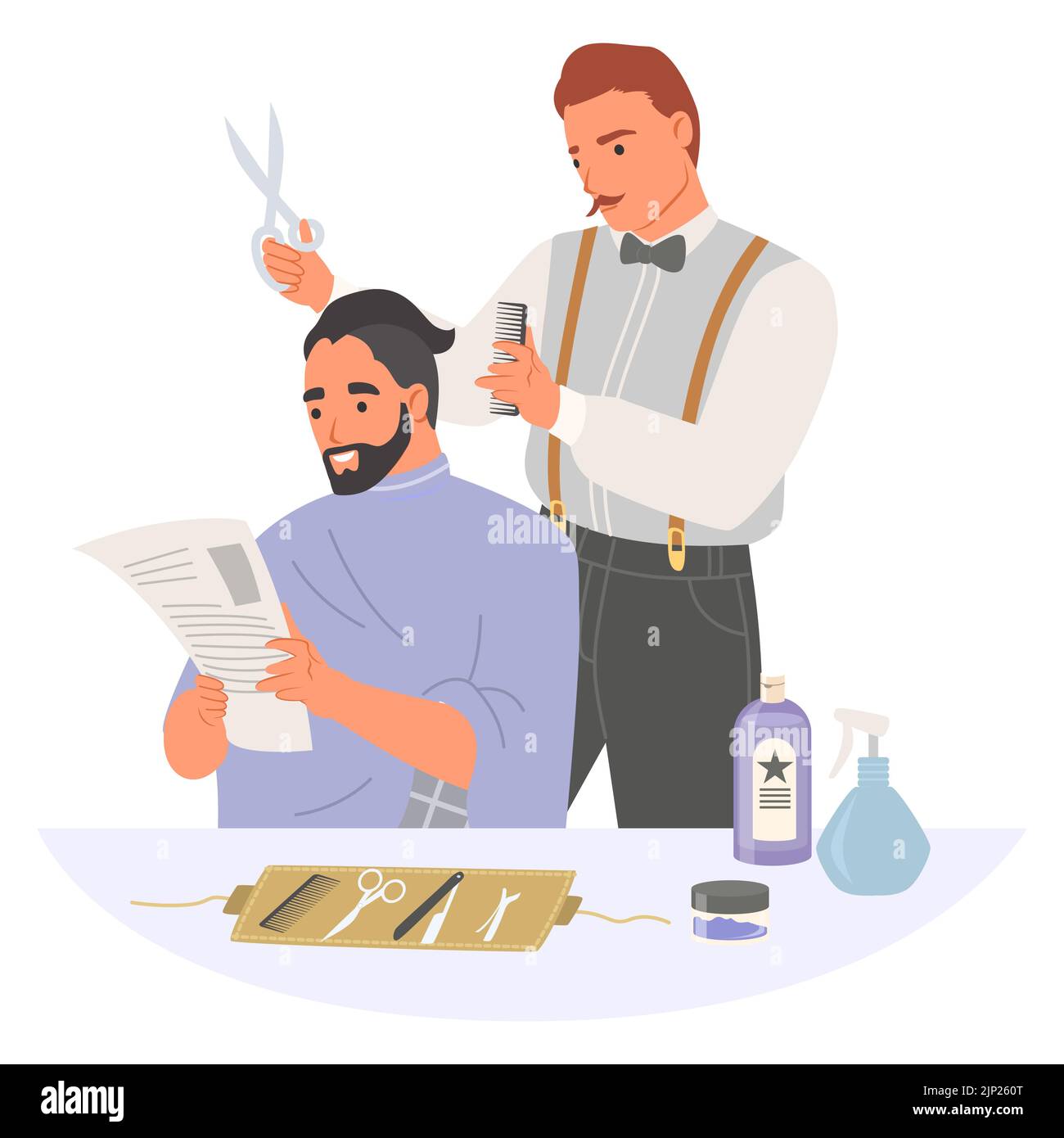 Barbershop master Stock Vector Images - Alamy