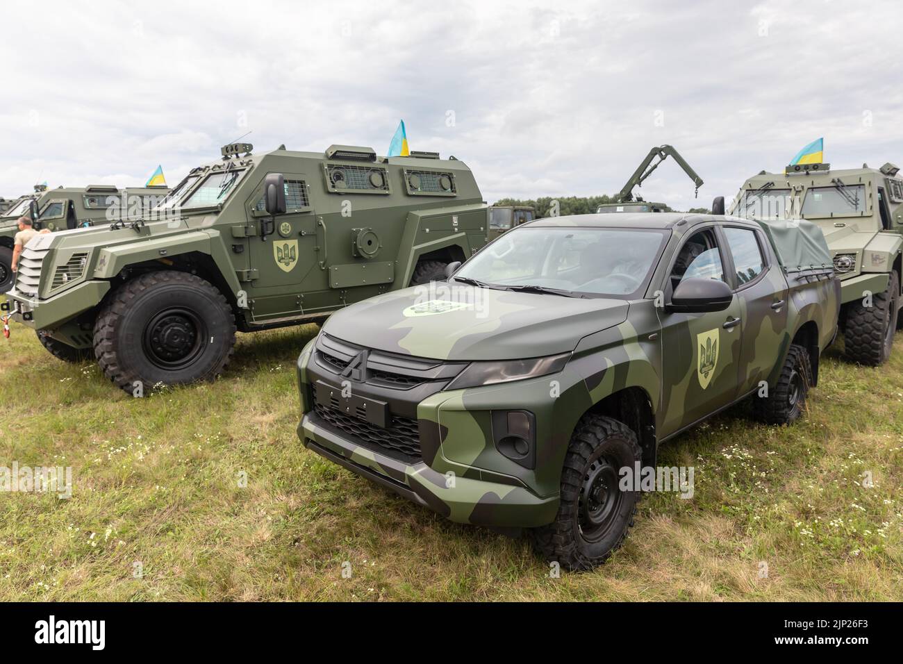 DONETSK Reg, UKRAINE - Aug. 10, 2022: A batch of 11 new Italian-made ...