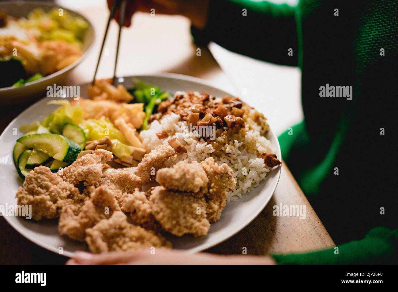 asian cuisine, meal, chopsticks, fried chicken, asian cuisines, asian ...