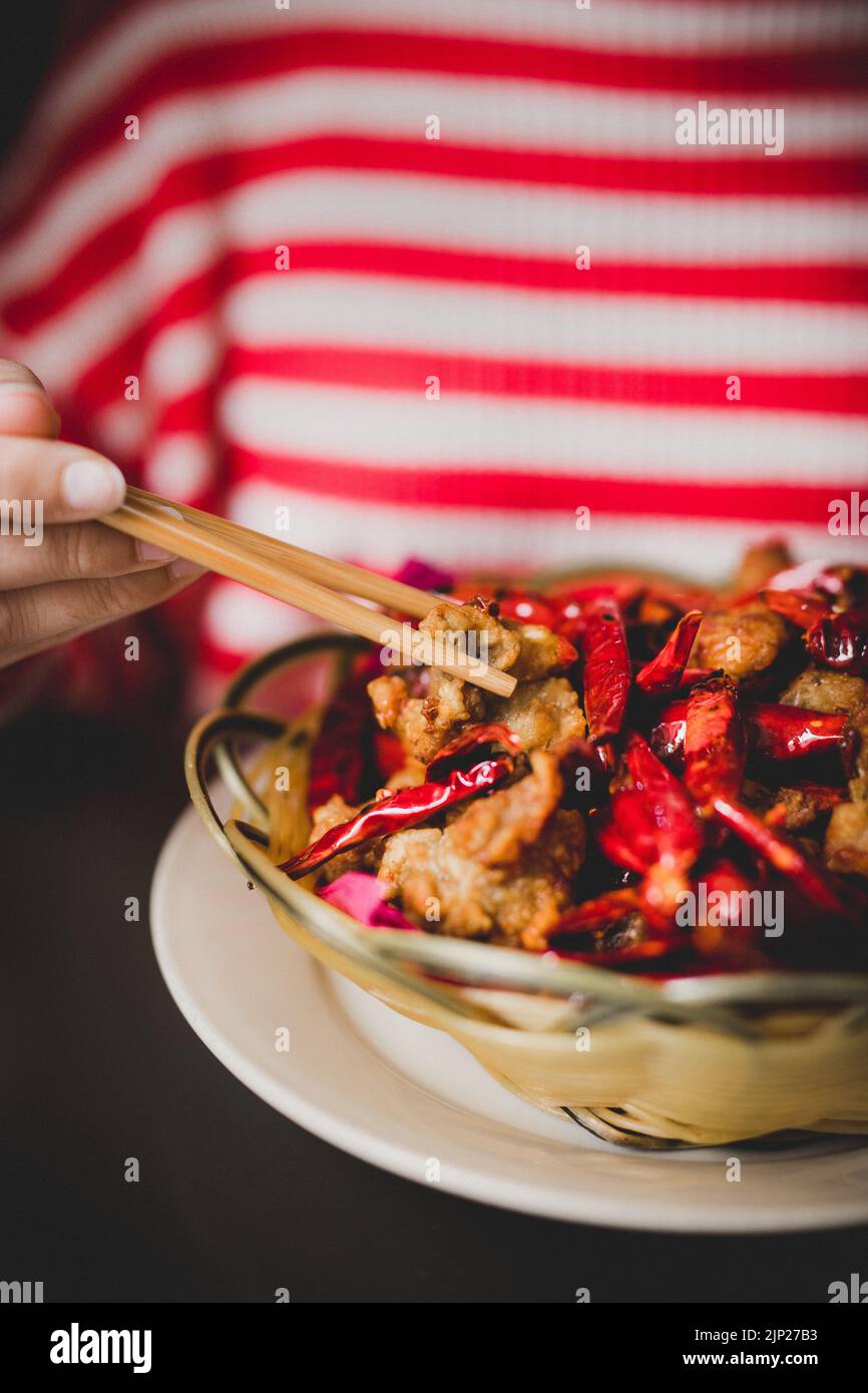 spicy, fried, chopsticks, chicken, sharps, frieds, chopstick, chicken ...