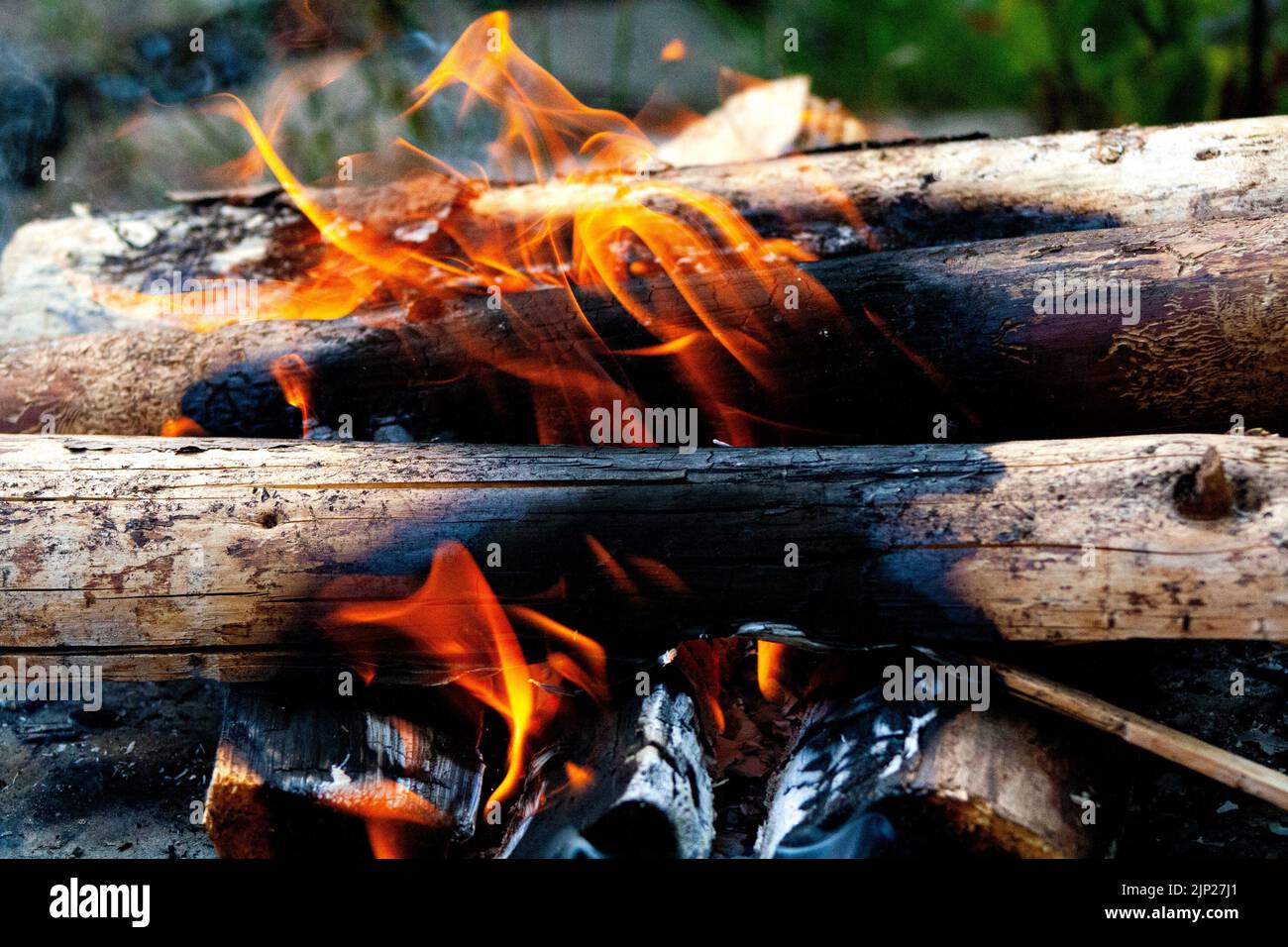 Fire and Hot Coal Stock Photo - Alamy
