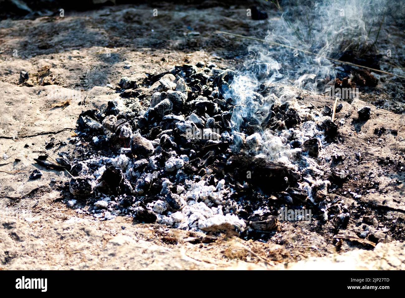 Fire and Hot Coal Stock Photo - Alamy