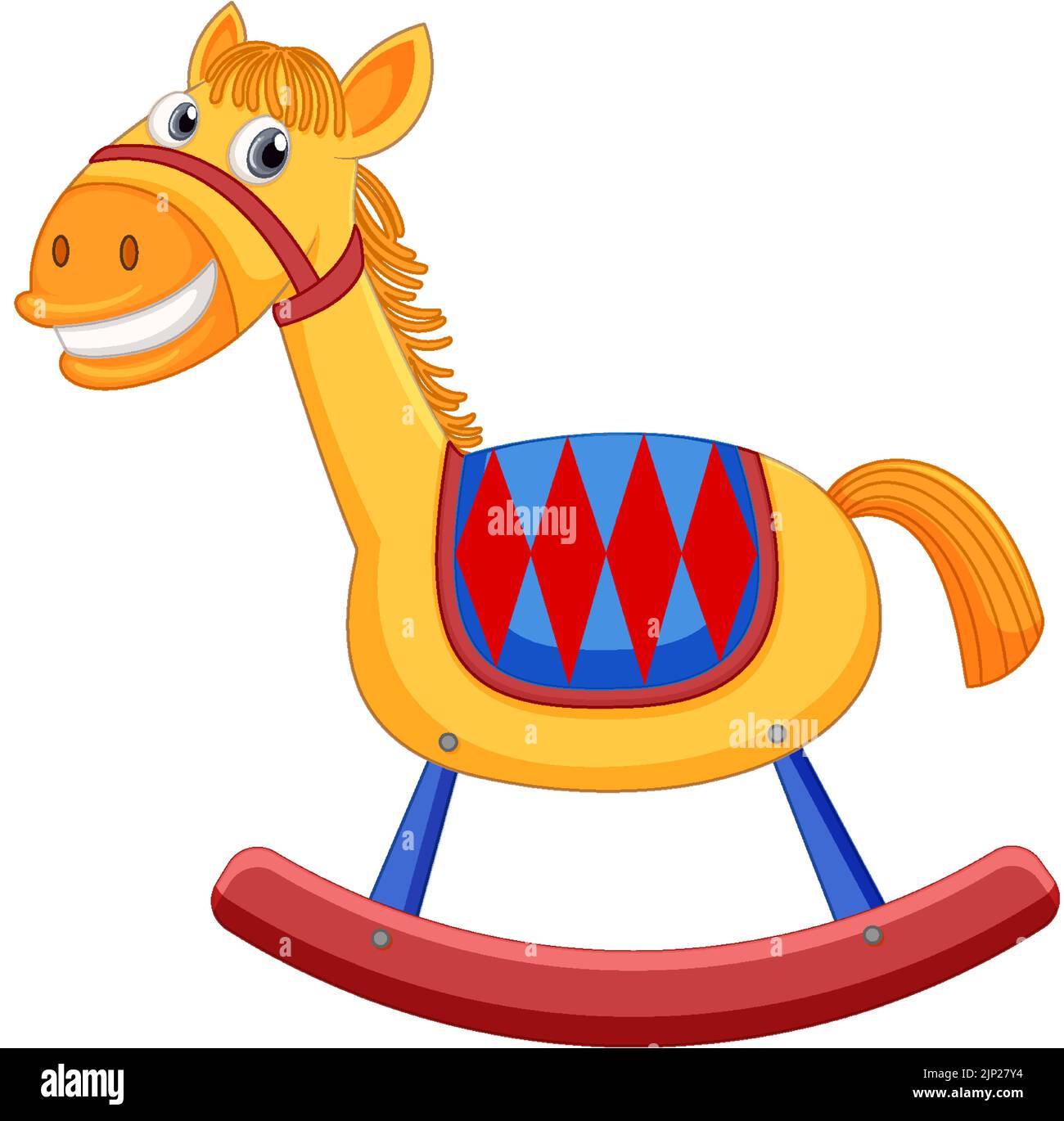 Isolated rocking horse for kids illustration Stock Vector Image & Art ...